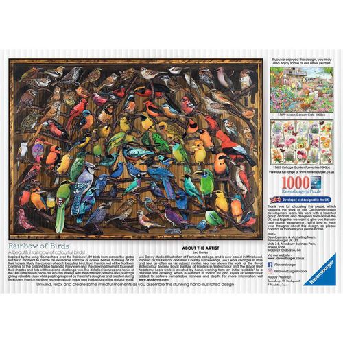 Ravensburger Rainbow of Birds 1000 Piece Jigsaw Puzzle