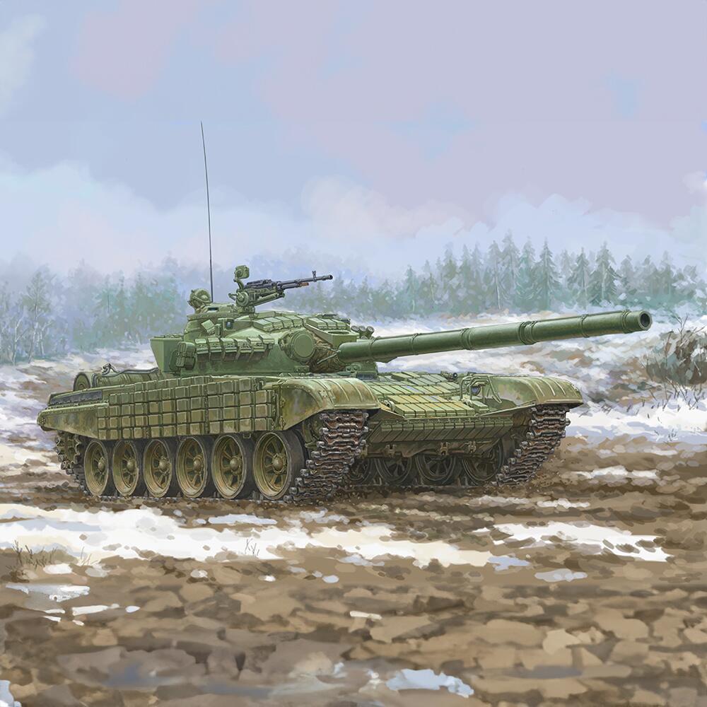 Trumpeter Soviet T-72 Ural Tank with Kontakt-1 Model Kit Scale 1/35