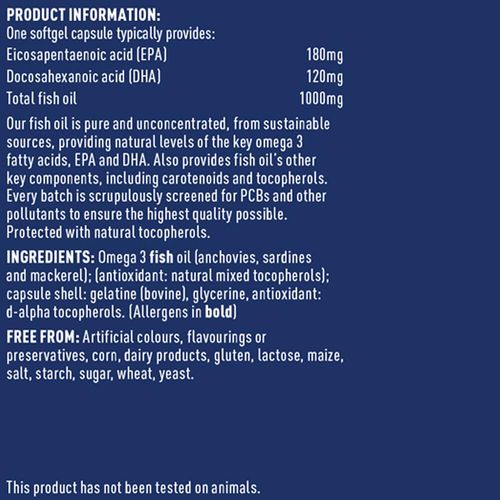 Higher Nature Fish Oil Omega 3 1000mg 90 Capsules Higher Nature Fish Oil Omega 3 1000mg 90 Capsules