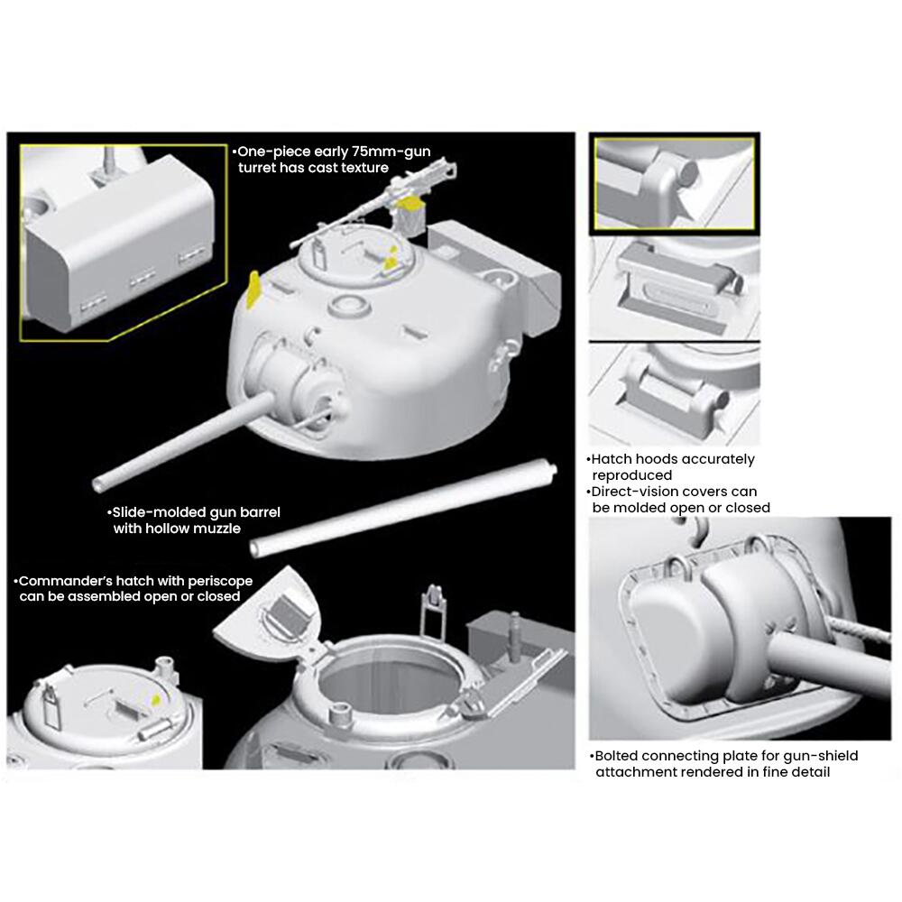 Dragon Sherman III DV Early Production Tank Model Kit Scale 1:35