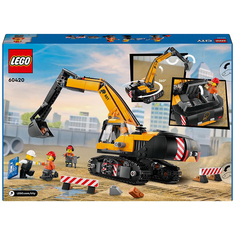 LEGO City Yellow Construction Excavator Building Set 60420
