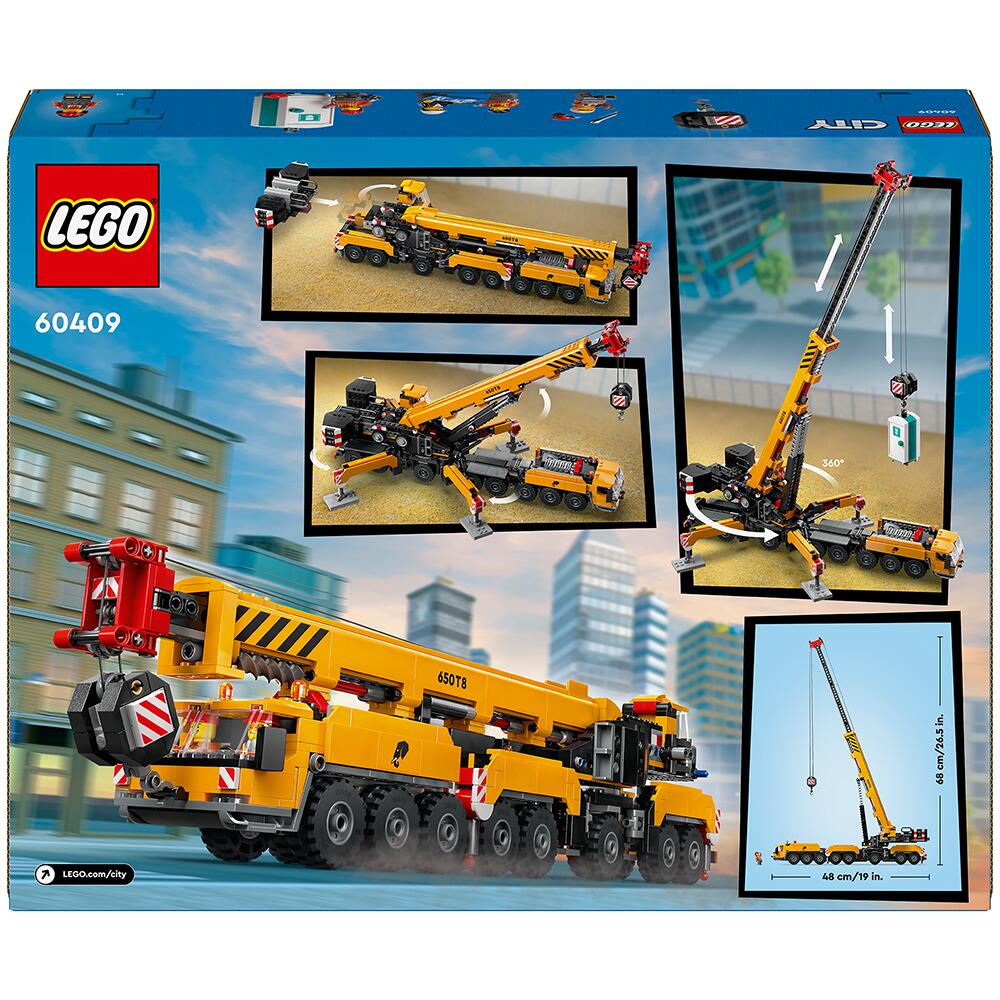 LEGO City Yellow Mobile Construction Crane Building Set 60409