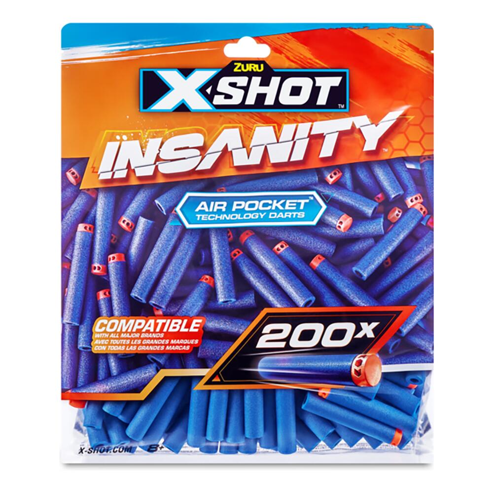 Zuru X SHOT Insanity Blaster Foam Darts 200 Refill Pack