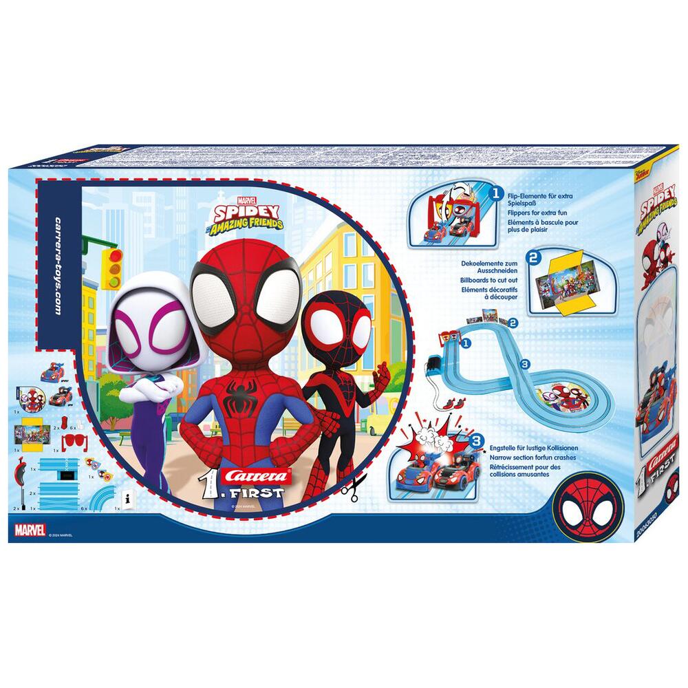 Carrera First Go Spidey Go! Slot Car Set with Two Racers
