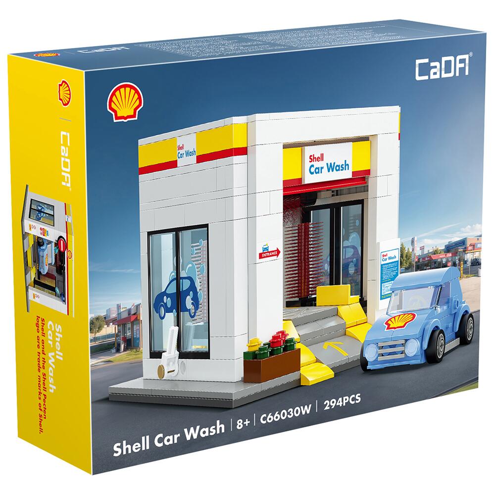 CaDA Shell Car Wash Building Brick Construction Set