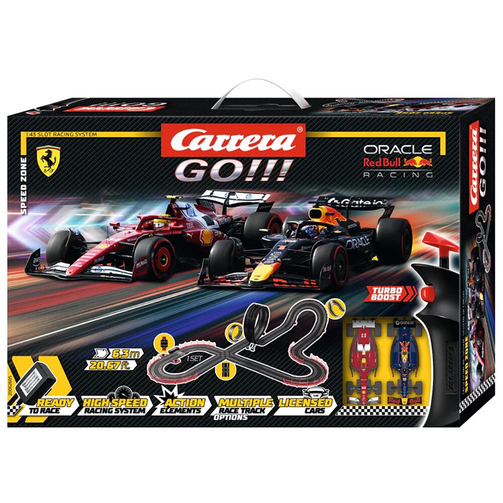 Carrera GO!!! Red Bull Racing vs Ferrari Speed Zone Slot Car Set
