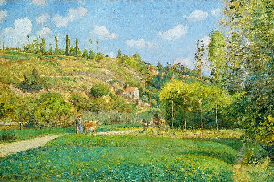 A Cowherd at Valhermeil, Auvers-sur-Oise (1874) Camille Pissarro wall ...