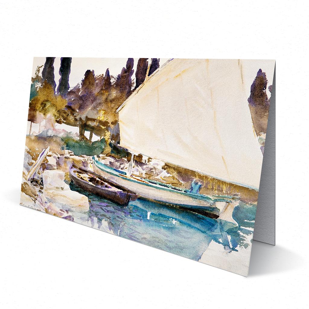 Boats (1913) by John Singer Sargent Matte Fine Art Greeting Card with ...