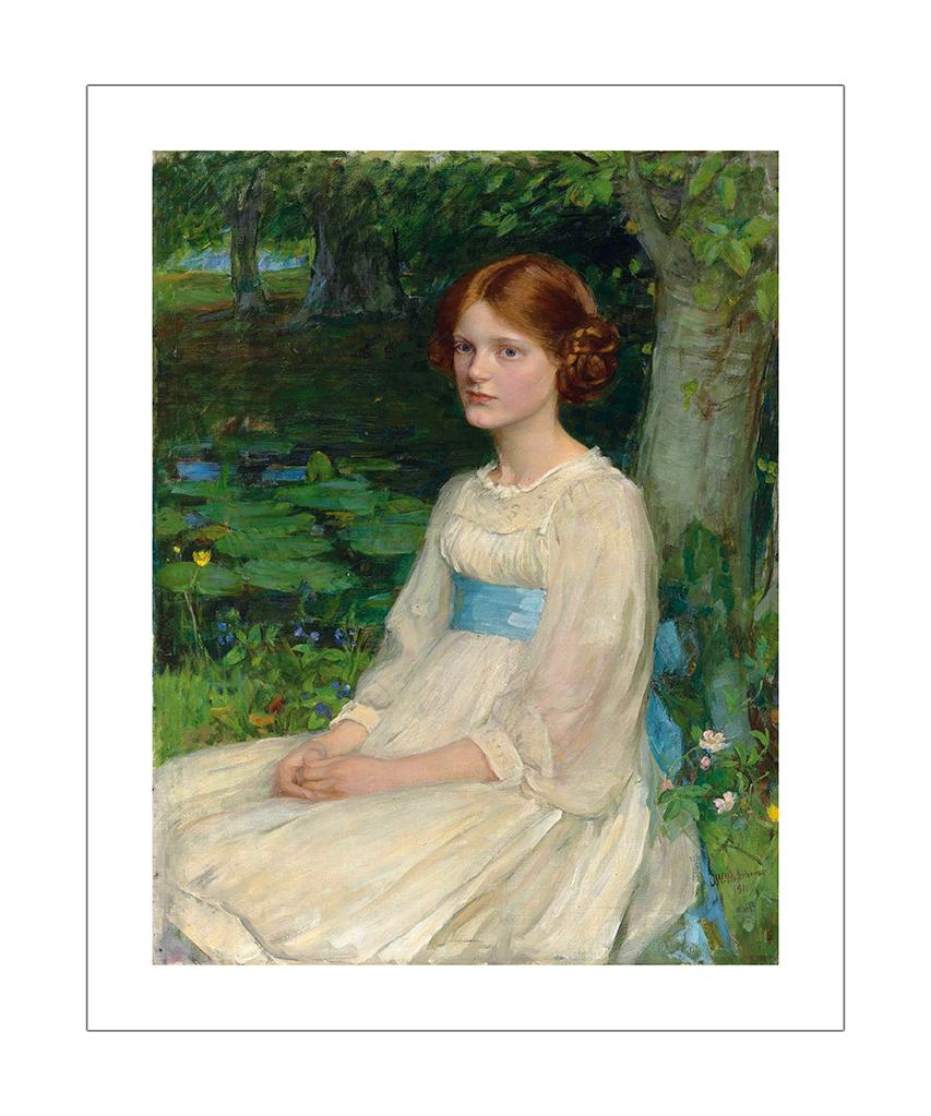 Miss Betty Pollock (1911) John William Waterhouse Pre-Raphaelite wall ...