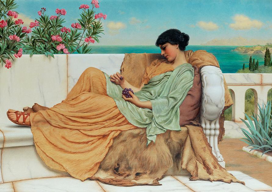 Dolce far niente (1907) John William Godward wall art print