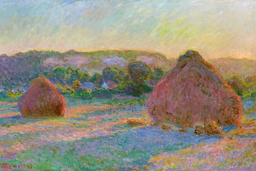 Stacks of Wheat End of Summer (1891) Claude Monet French wall art ...