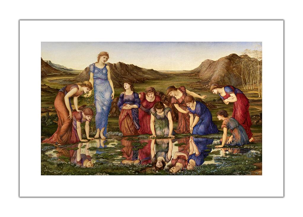 The Mirror of Venus (1877) Edward Burne-Jones Pre-Raphaelite wall art print
