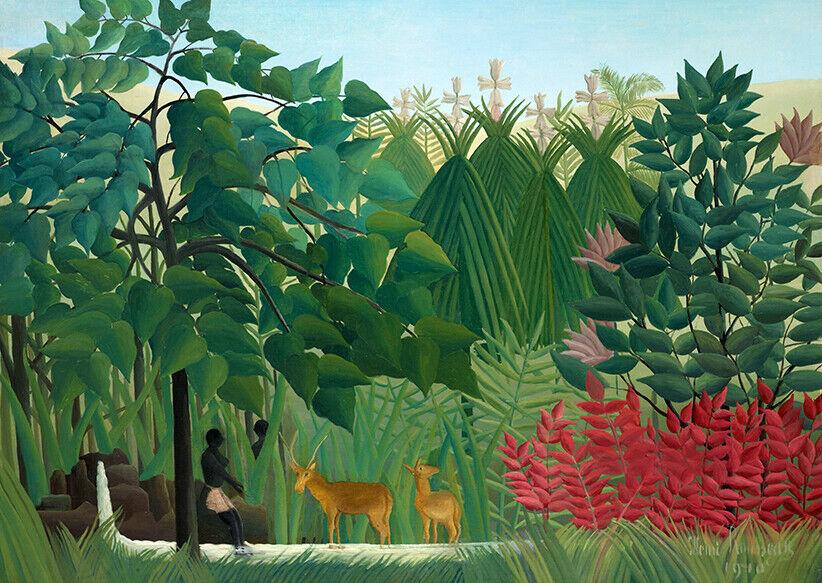 The Waterfall (1910) Henri Rousseau wall art poster print