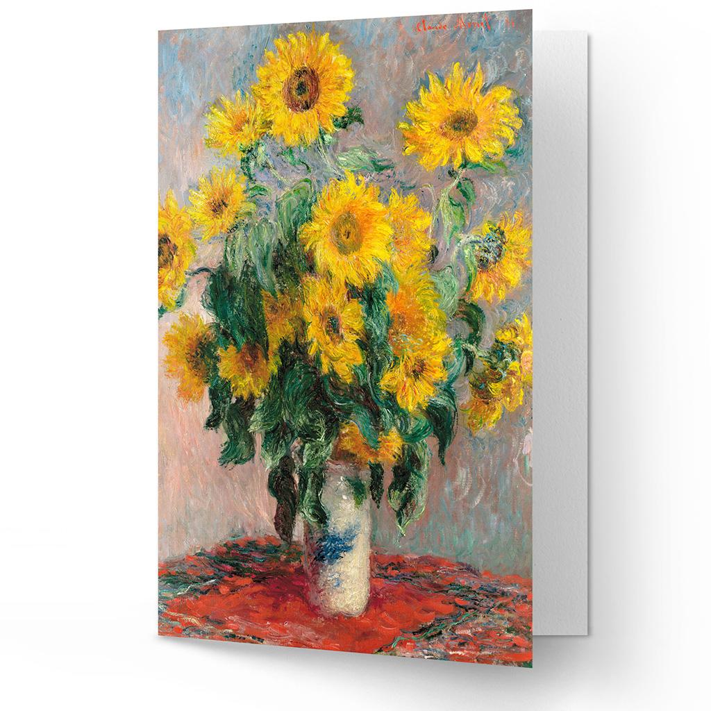 Bouquet of Sunflowers (1881) by Claude Monet Matte Fine Art Greeting Card