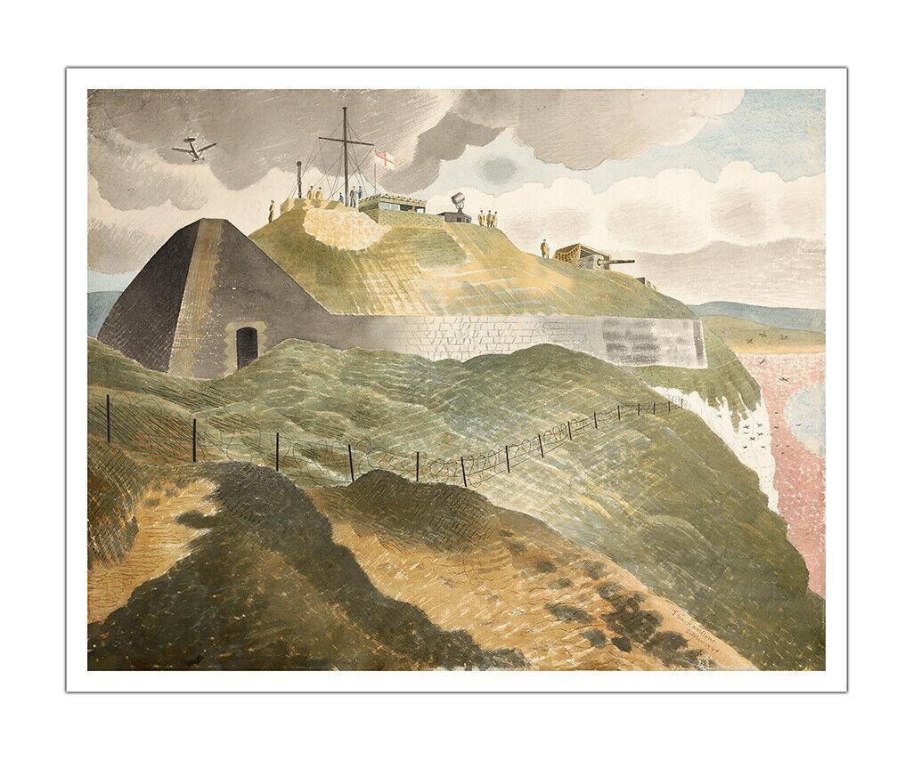 Coastal defences (1940) Eric Ravilious wall art poster print