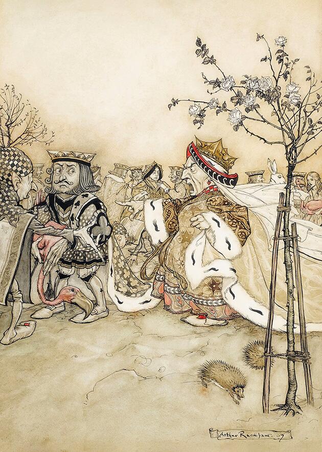 Off with his head! (1907) by Arthur Rackham wall art poster print