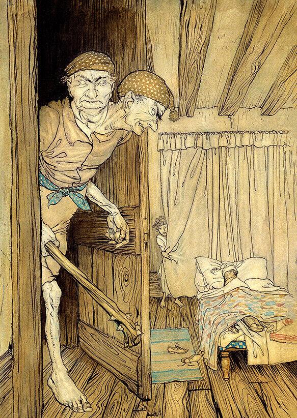 Jack the Giant Killer castle of the Welsh Giant Arthur Rackham wall art ...