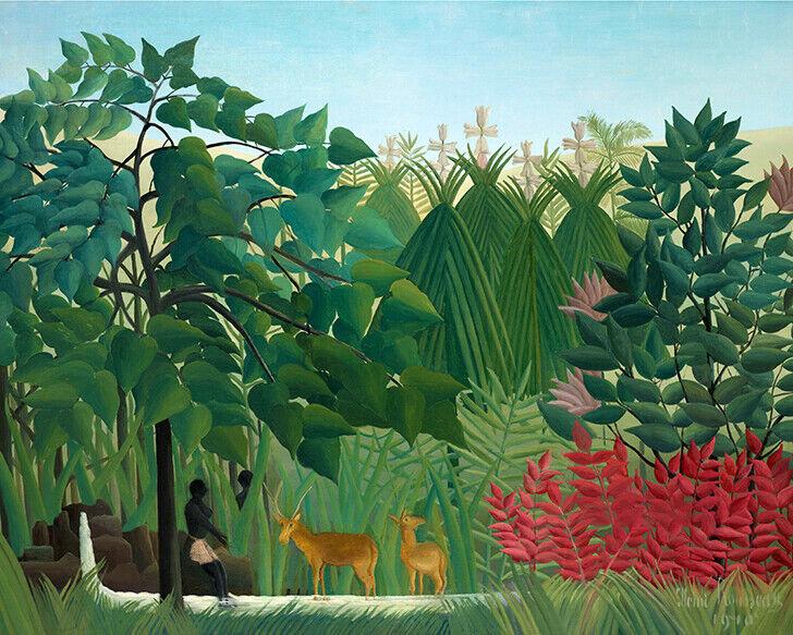 The Waterfall (1910) Henri Rousseau wall art poster print