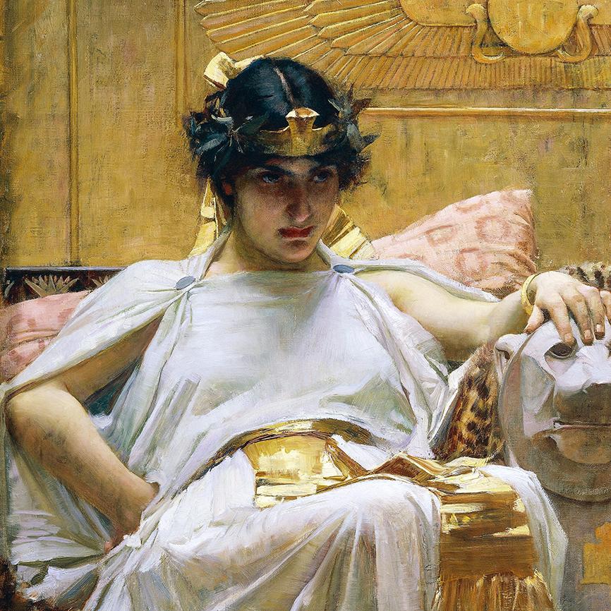 Cleopatra (1894) J.W. Waterhouse Pre-Raphaelite wall art poster print