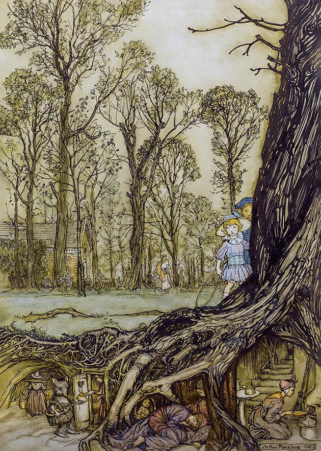 Fairies are all more or less in hiding until dark by Arthur Rackham ...