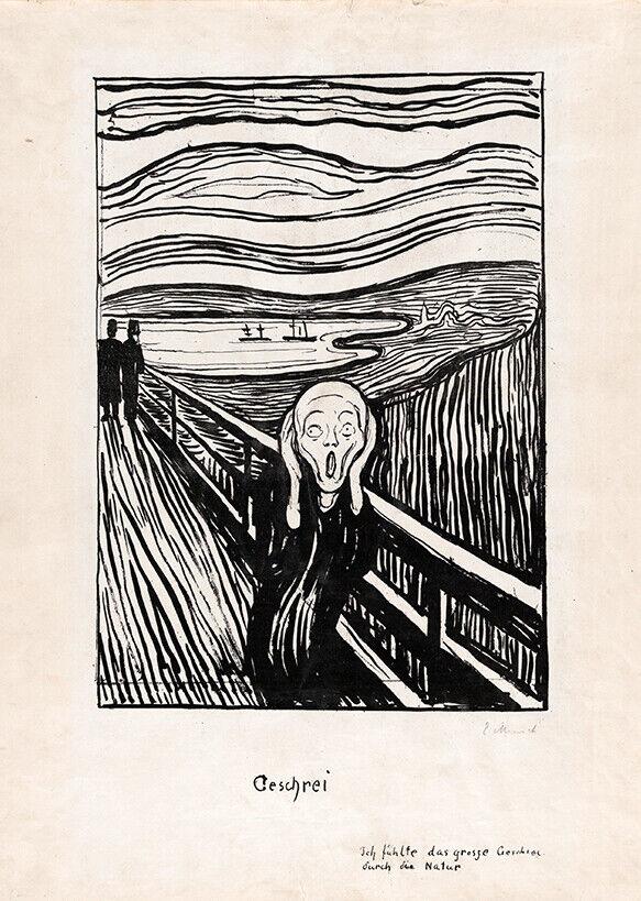 The Scream (1895) by Edvard Munch wall art poster print