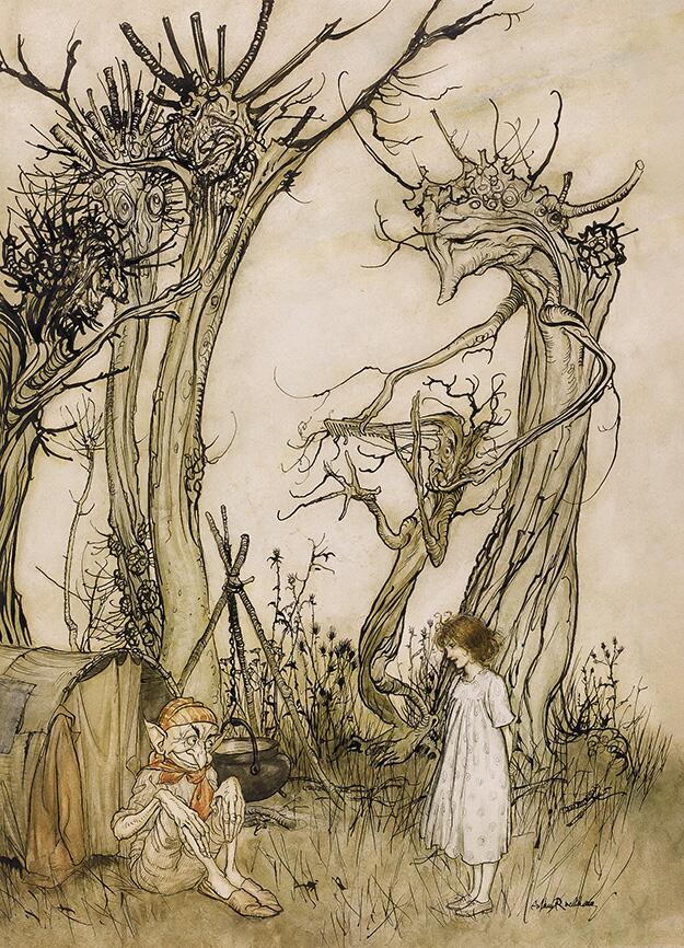 The Man in the Wilderness by Arthur Rackham wall art print