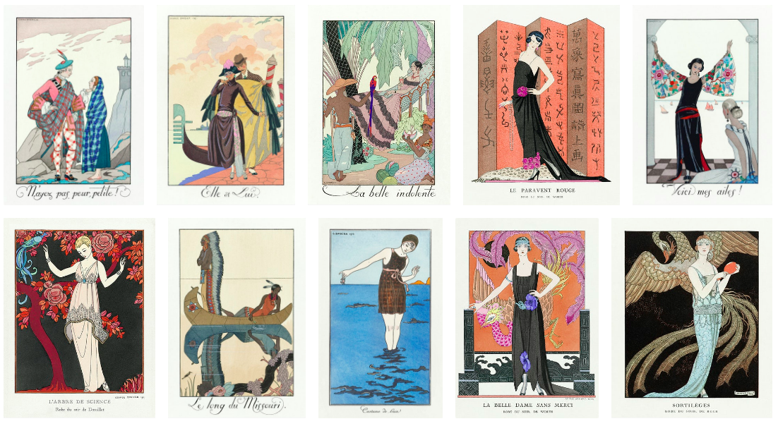 Vintage 1920s Holiday Romance, Fashion Posters by George Barbier wall ...