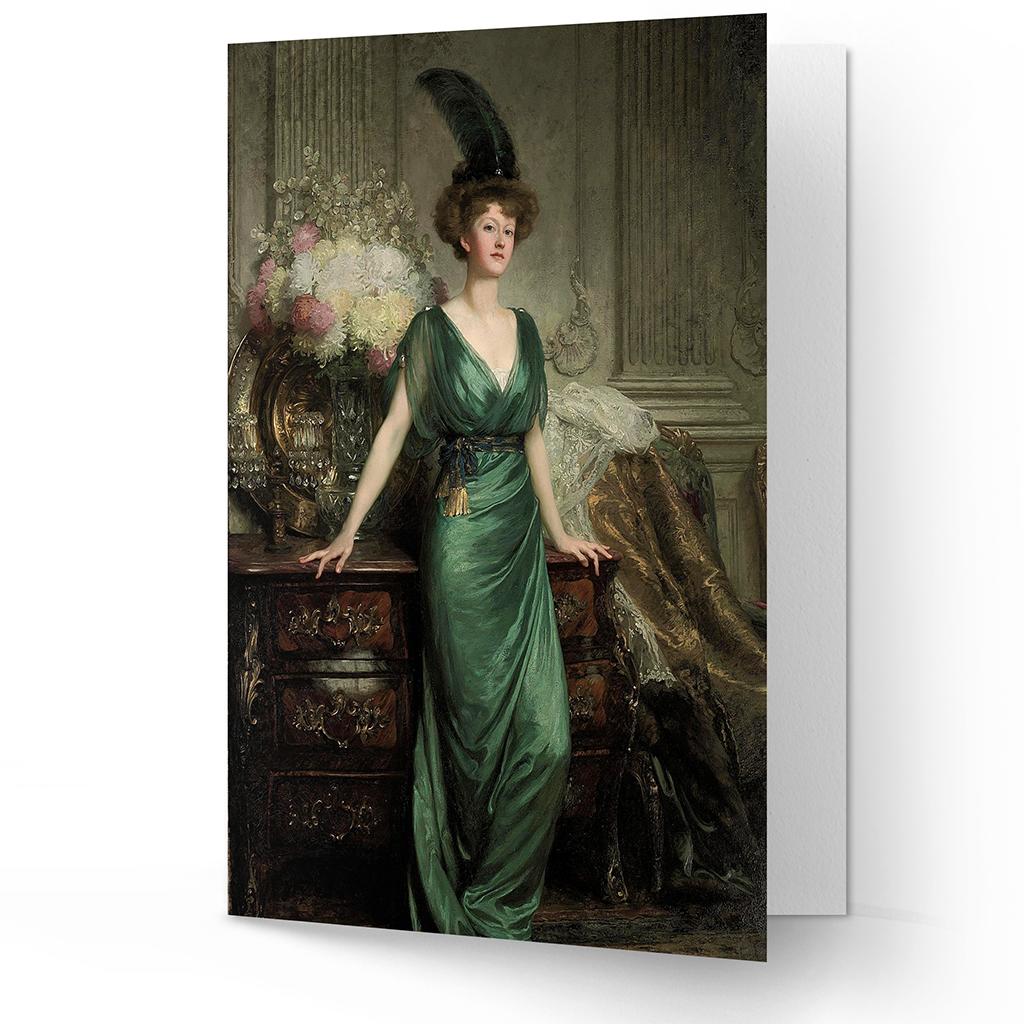 Hon. Mrs Ernest Guinness (1912) Francis Dicksee Matte Fine Art Greeting ...