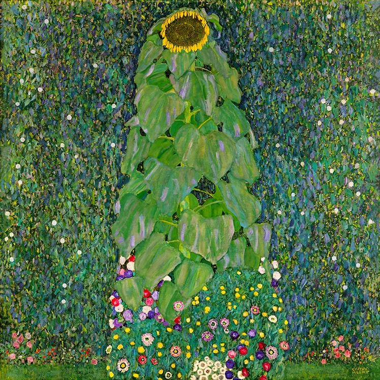 Sunflower (1908) Gustav Klimt Art Nouveau flowers wall art poster print