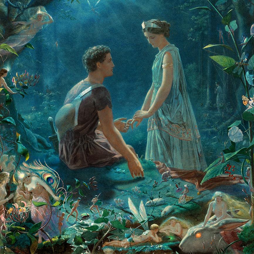 Hermia Lysander Midsummer Night's Dream, John Simmons Shakespeare wall ...