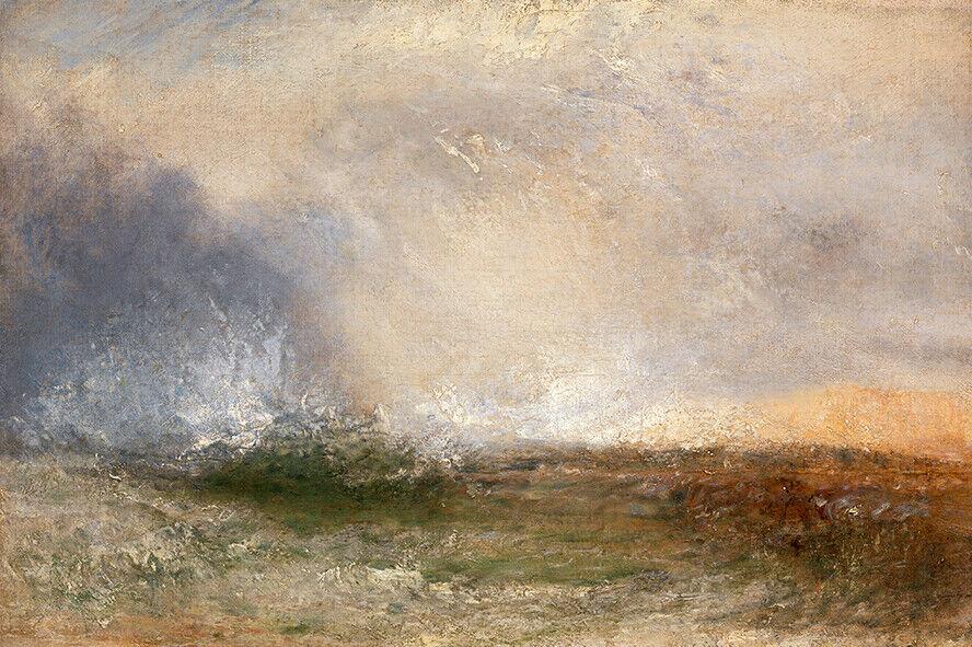 Stormy Sea Breaking on a Shore Waves (1845) J.M.W. Turner wall art ...