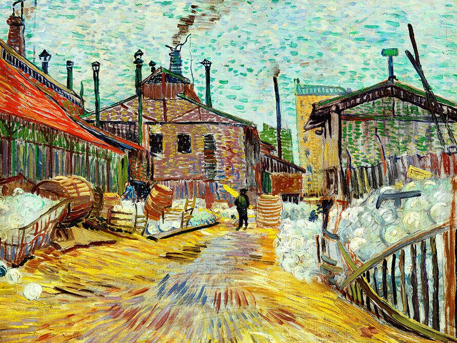 The Factory (1887) Vincent Van Gogh industrial famous wall art poster print