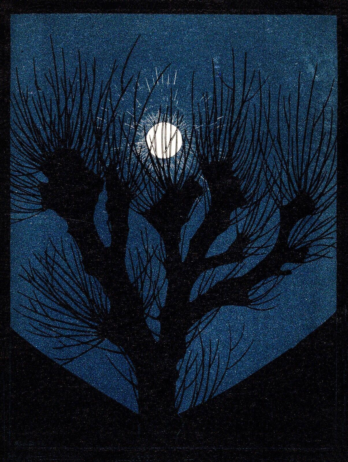 Moon Light (1920) Julie de Graag, night sky pollarded tree wall art ...