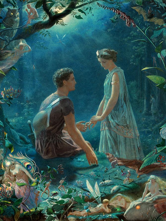 Hermia Lysander Midsummer Night's Dream, John Simmons Shakespeare wall ...