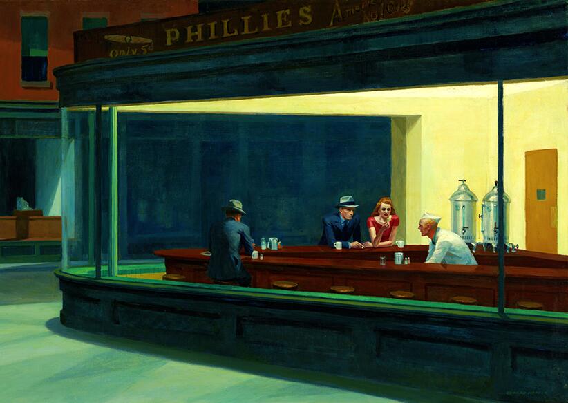 Nighthawks by Edward Hopper (1942) vintage american diner wall art ...