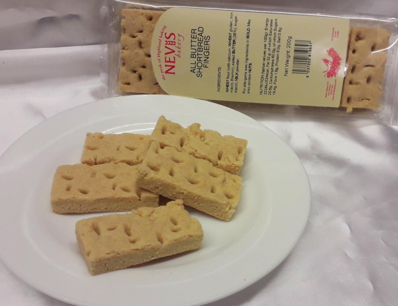 Nevis Bakery Luxury Highland Shortbread Fingers or Rounds - Boxed (200g)