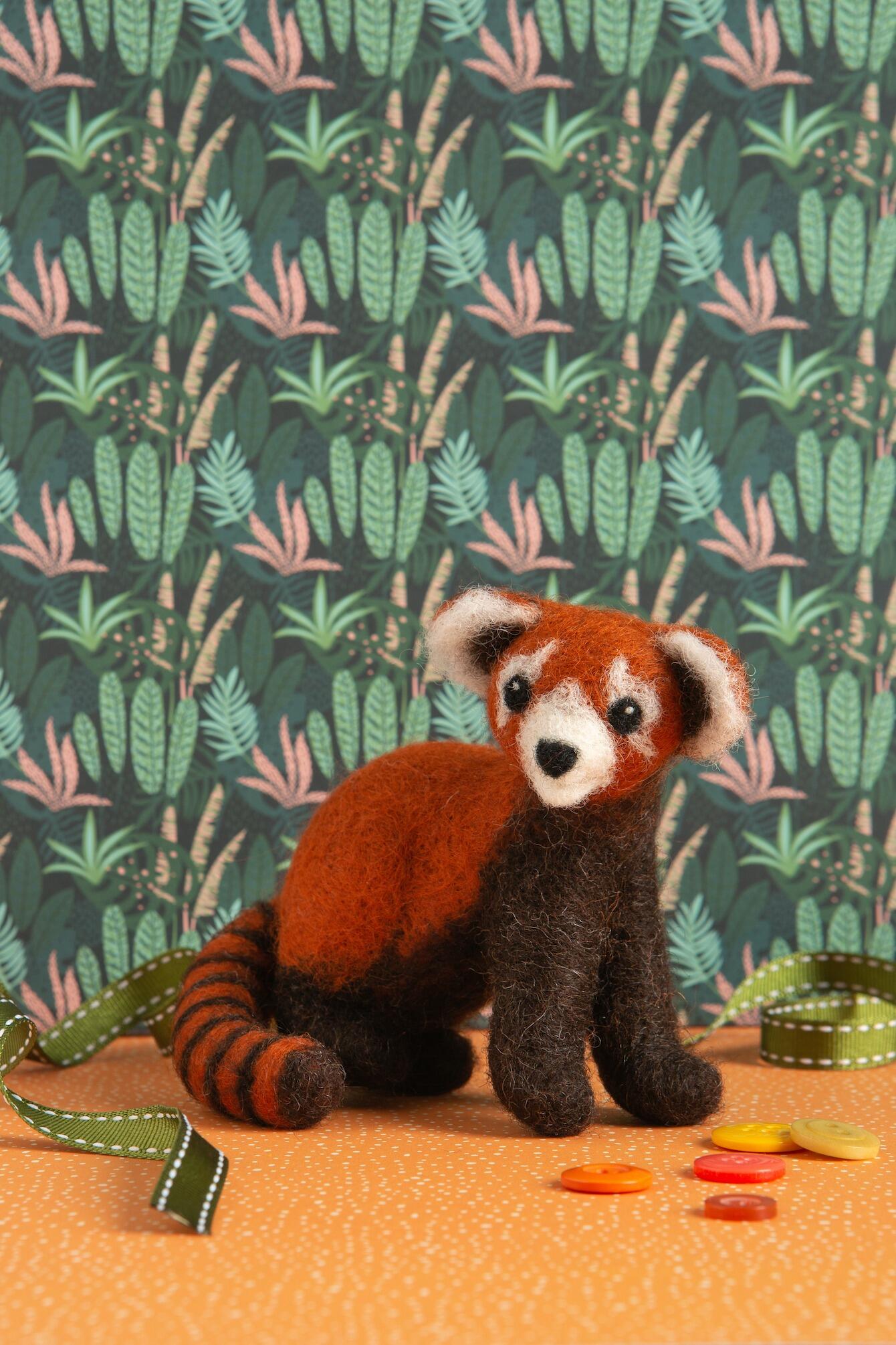 Red Panda Needle Felting Kit by Hawthorn Handmade