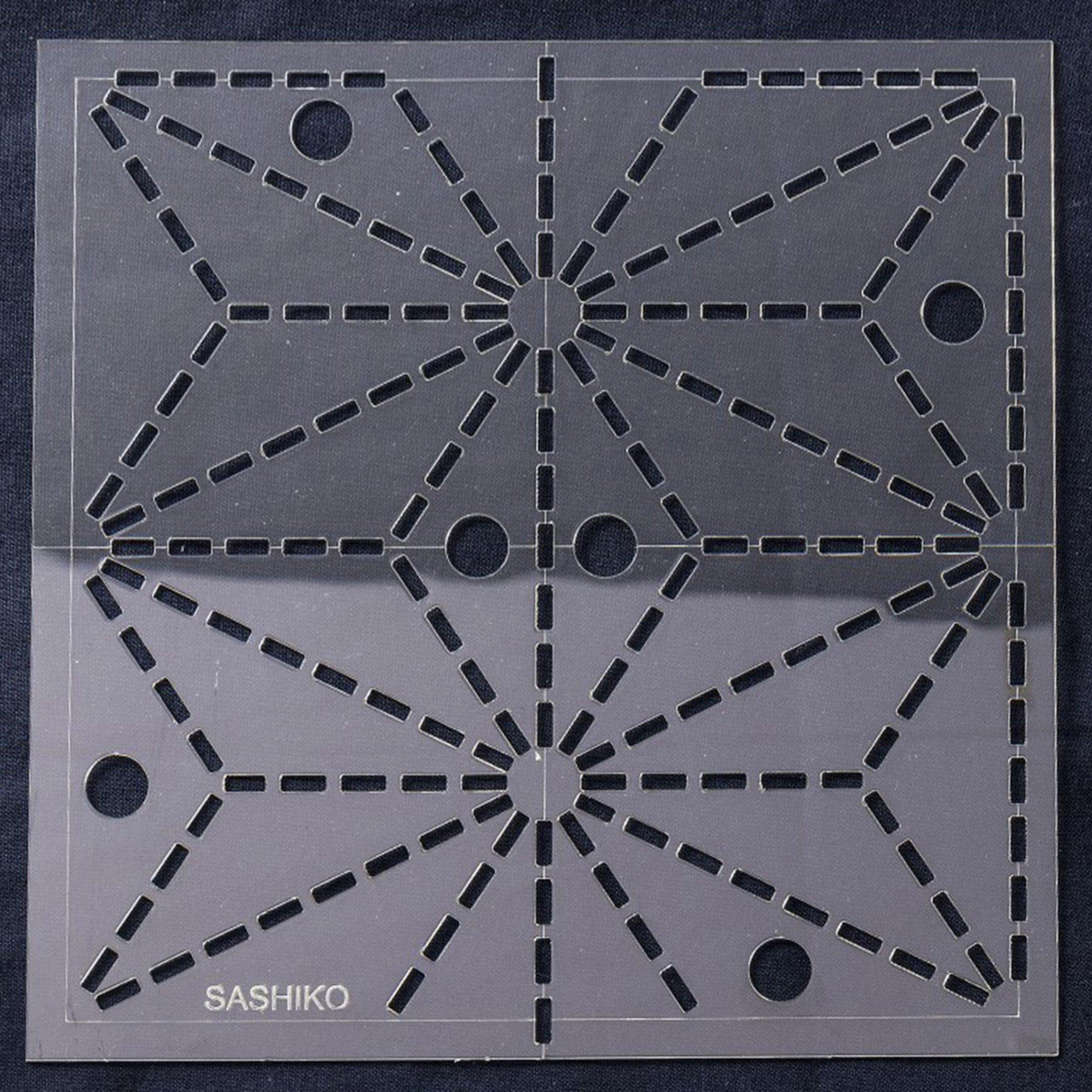 Sashiko 6" Template - Asa no ha (Hemp Leaf)