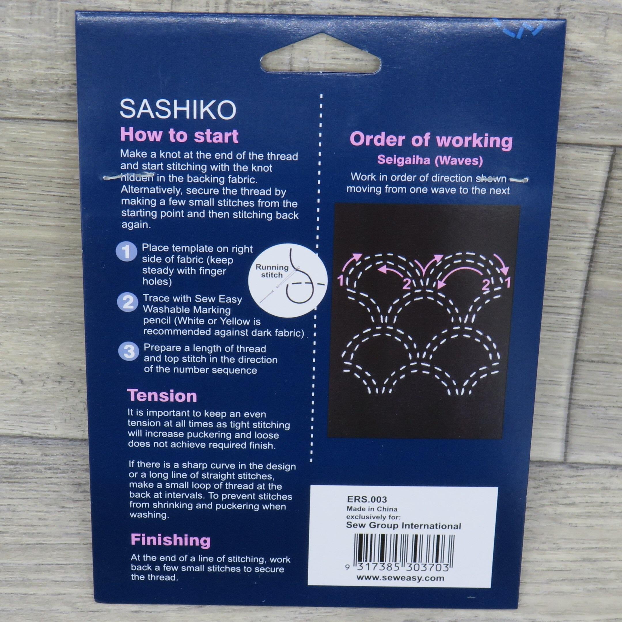 Sashiko 4" Template - Seigaiha/Waves