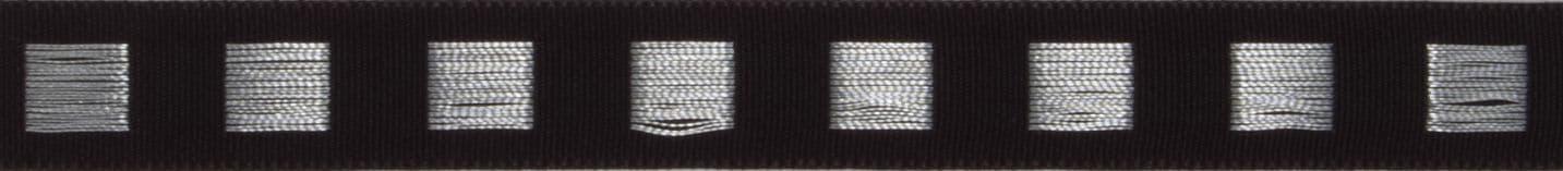 Berisfords Christmas Ribbon - 15mm Metallic Woven Block Dot - 8 Colours