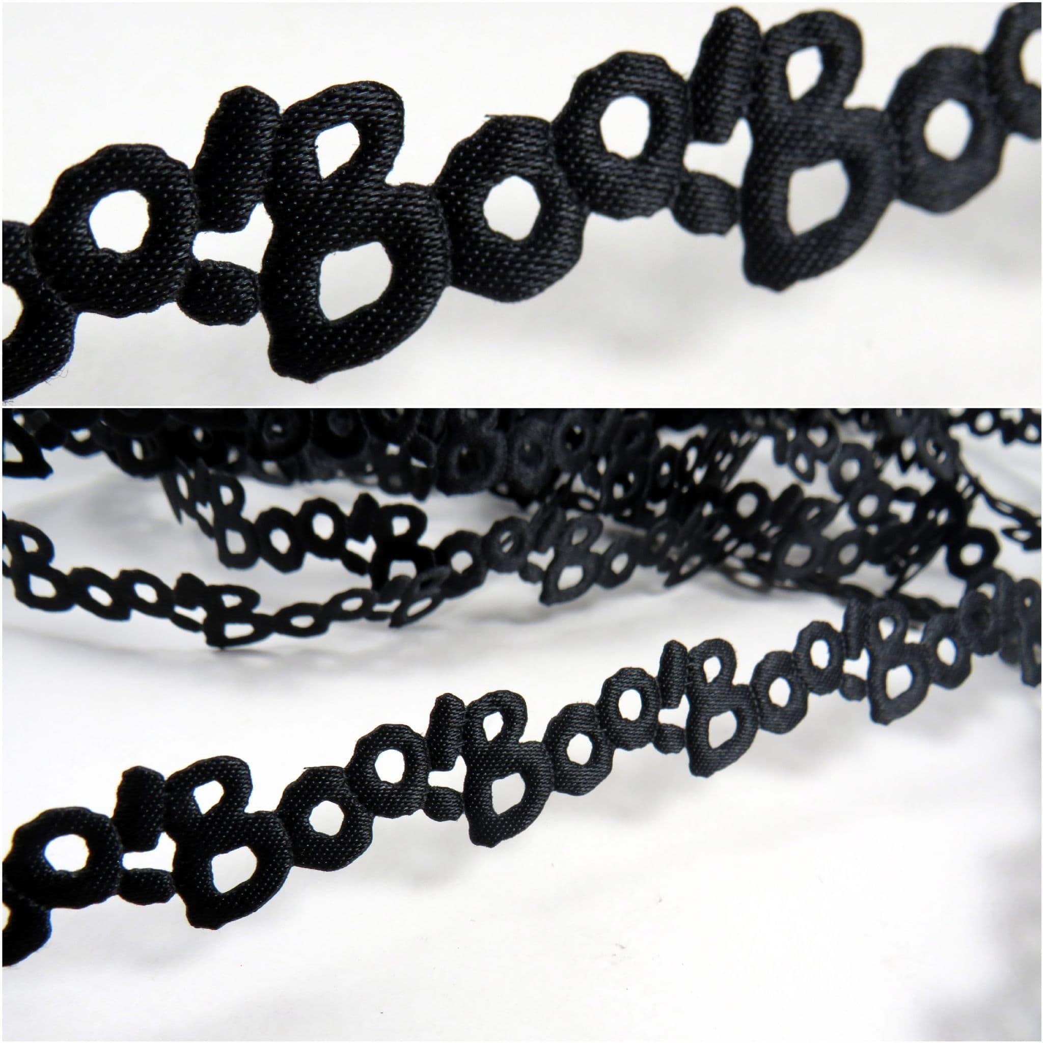 15mm Boo Shape Cut Out Halloween Ribbon - May Arts - Per Metre