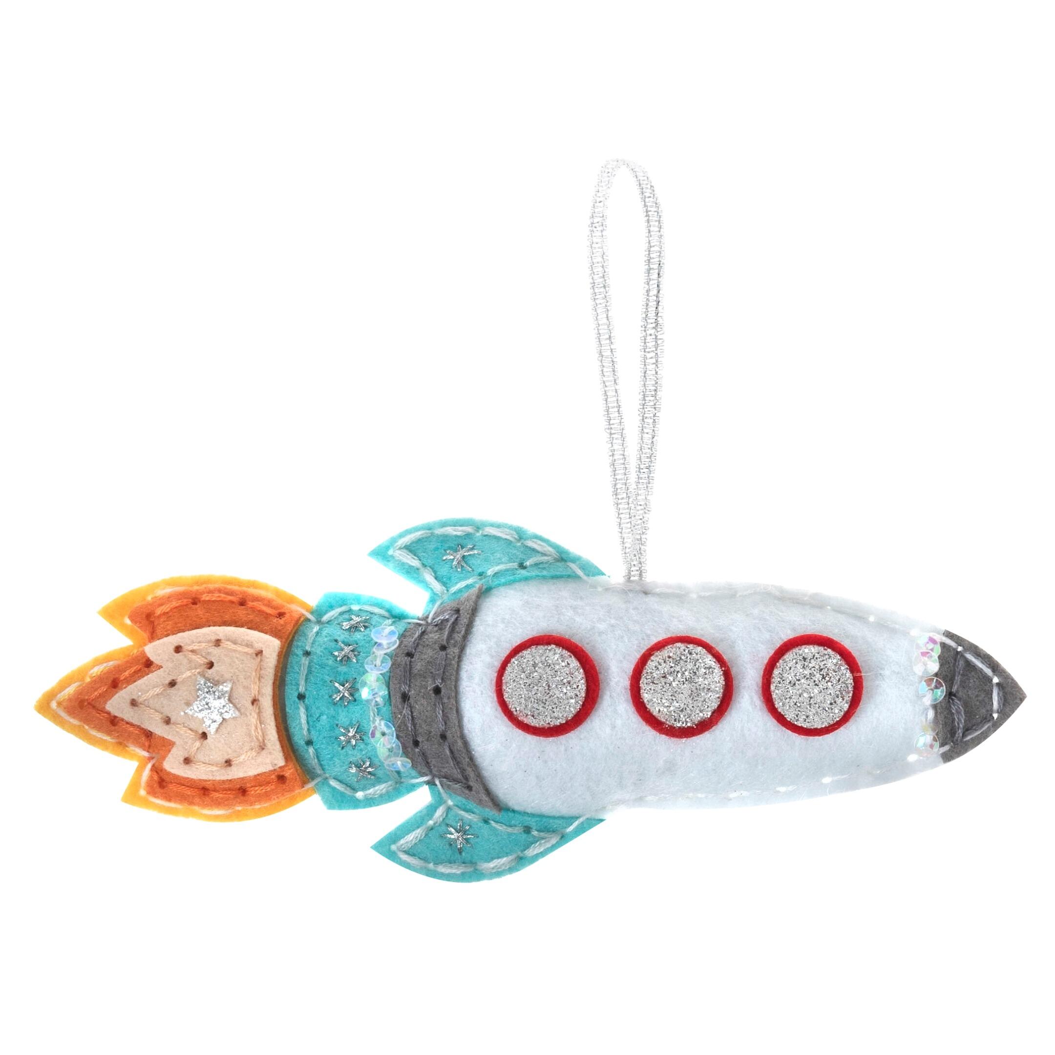 Make your own - Felt Rocket Decoration