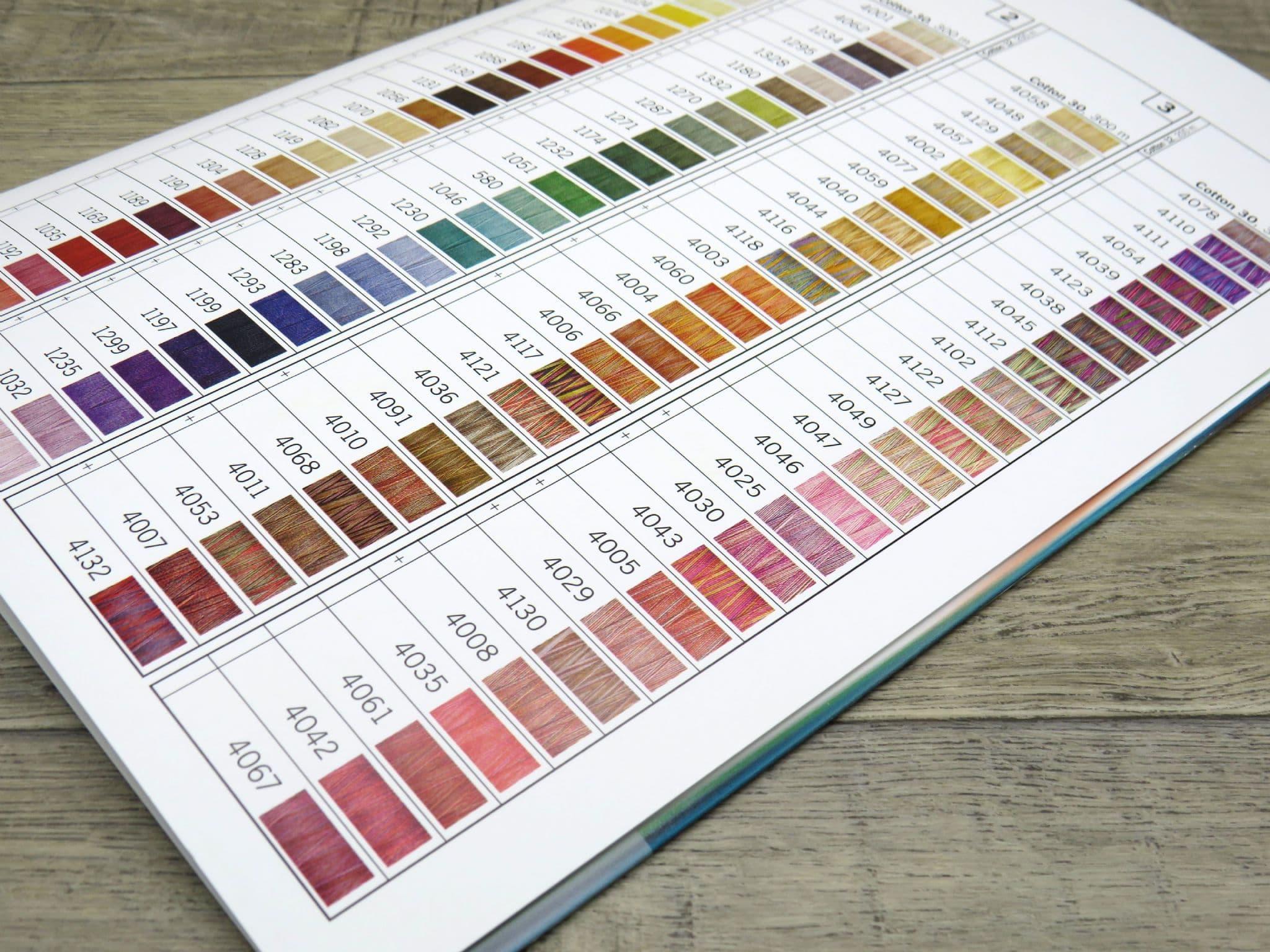 Gutermann Cotton Thread Printed Shade Card Gutermann Cotton Thread Printed Shade Card
