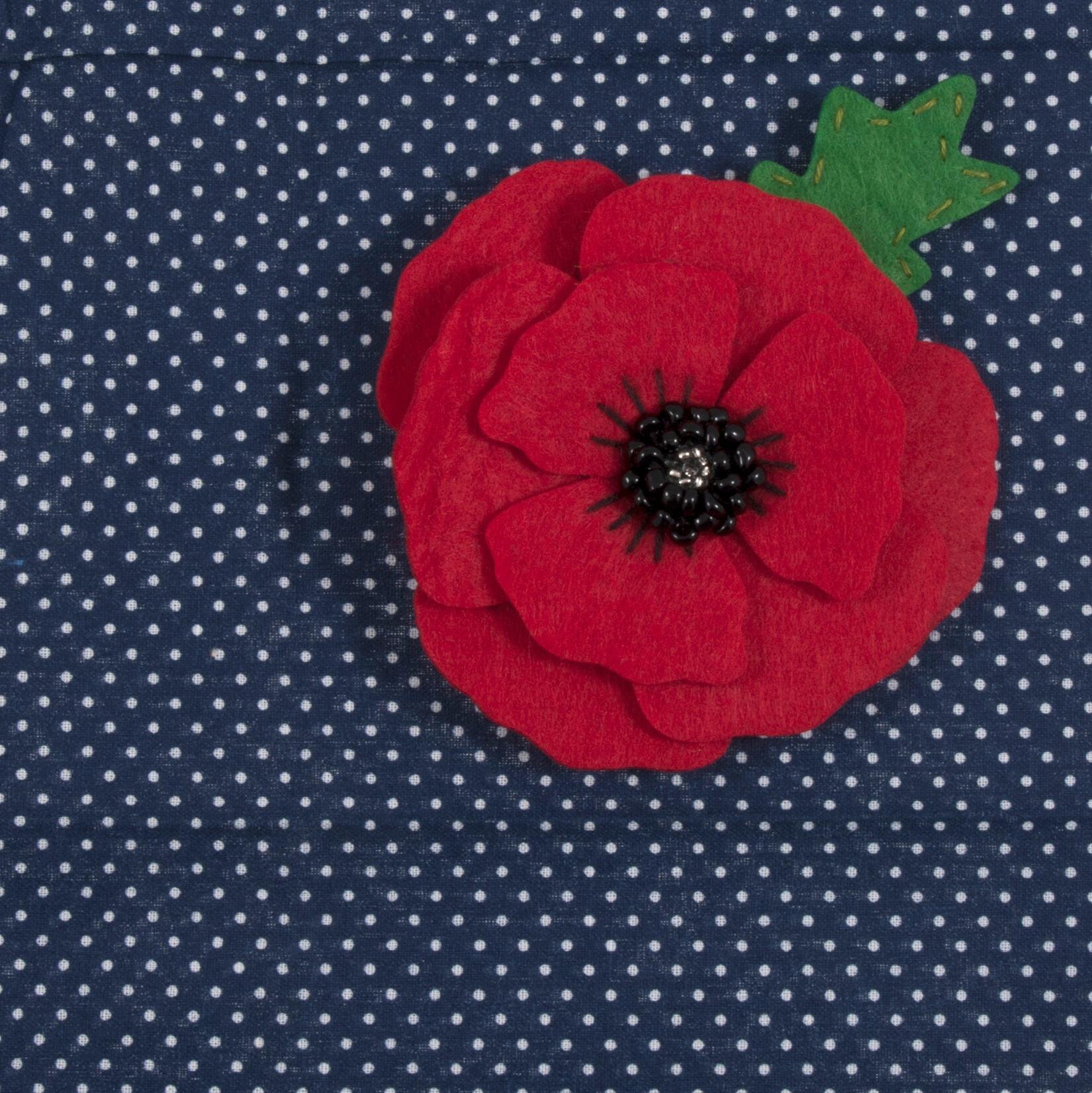 Make Your Own - Felt Poppy Brooch