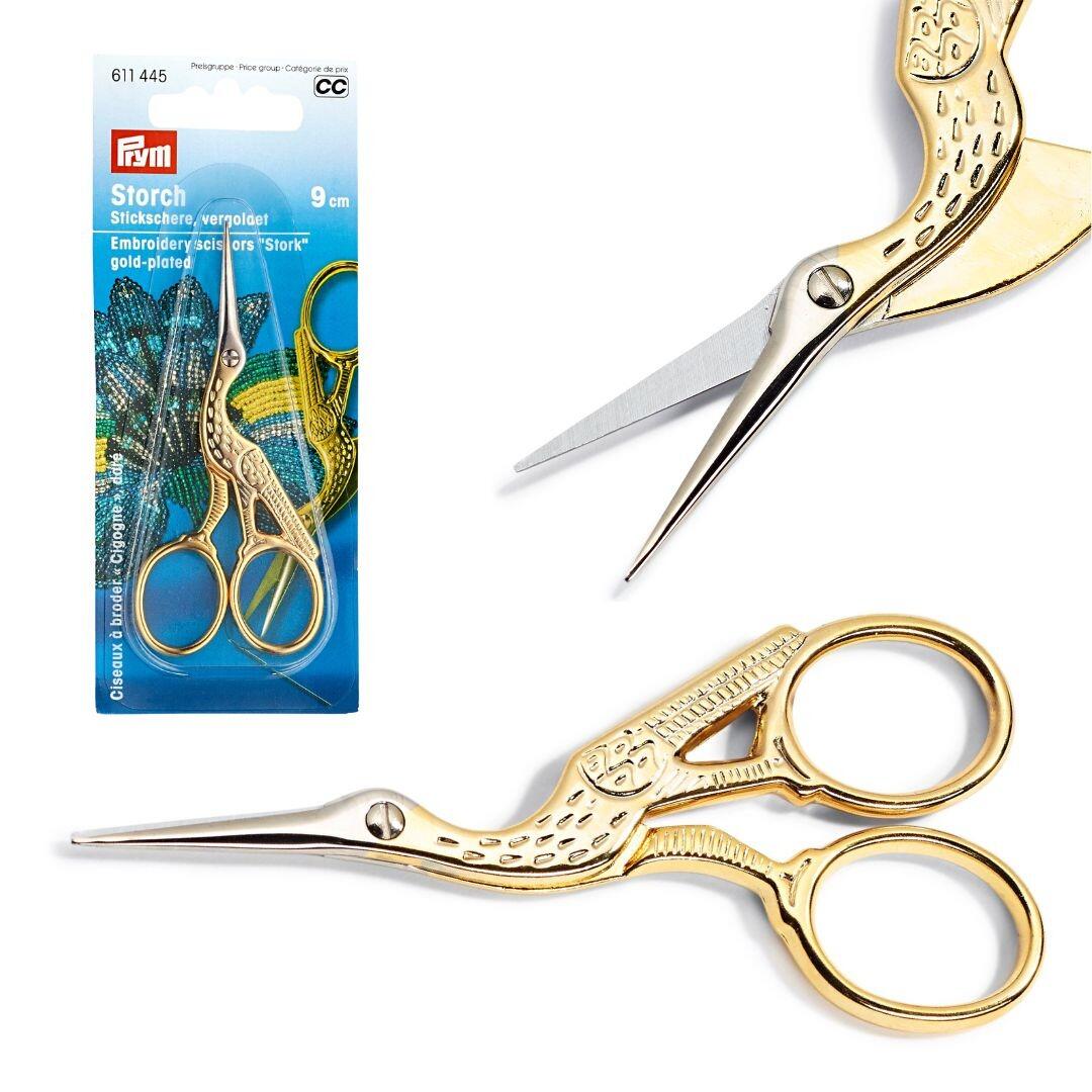 Prym Embroidery Scissors - Gold Stork 9cm