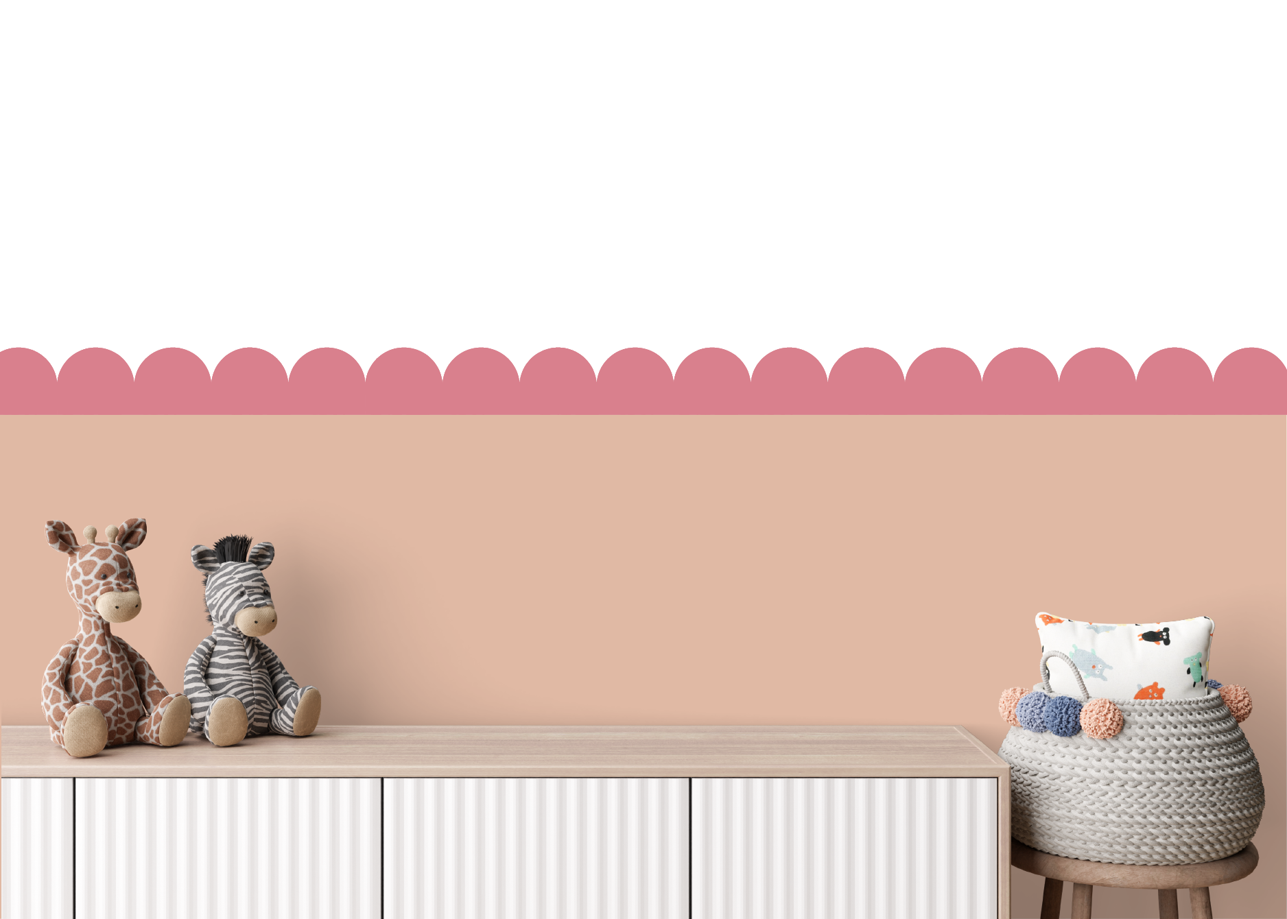 Scallop border | Stick on scallop edging | Scallop wall decals