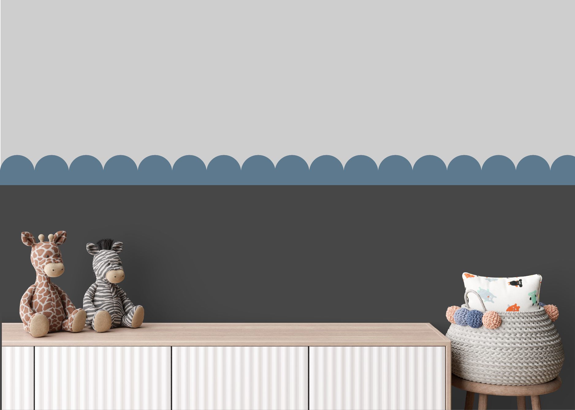 Scallop border | Stick on scallop edging | Scallop wall decals