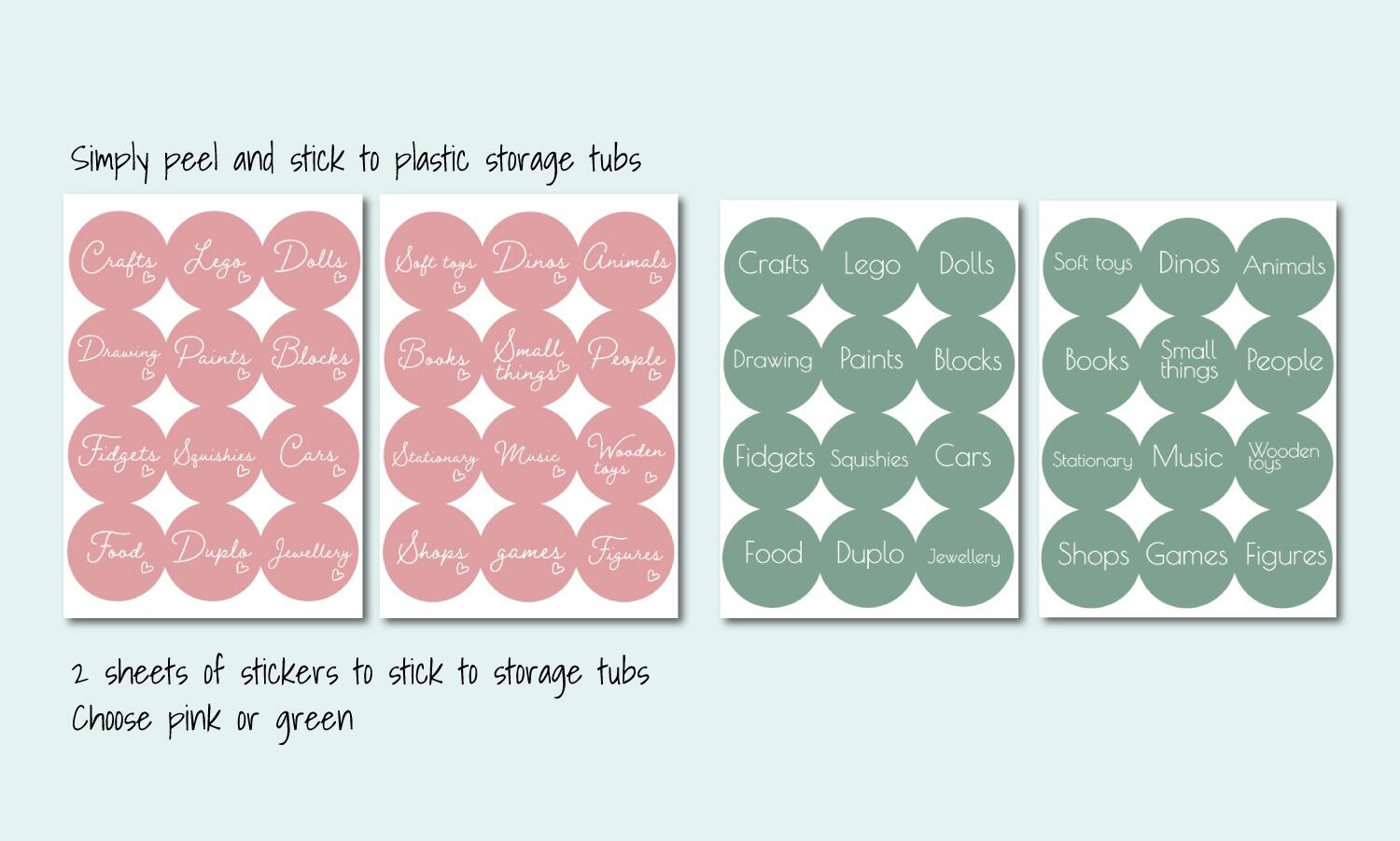 Storage Label Templates