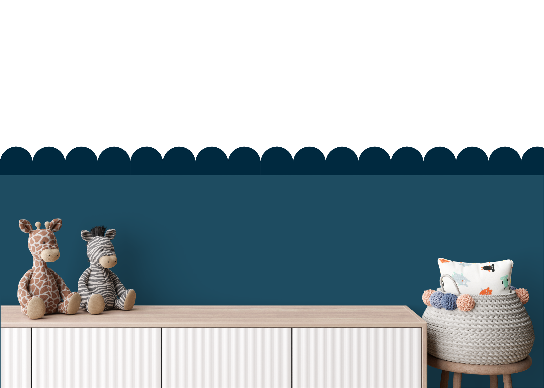 Scallop border | Stick on scallop edging | Scallop wall decals