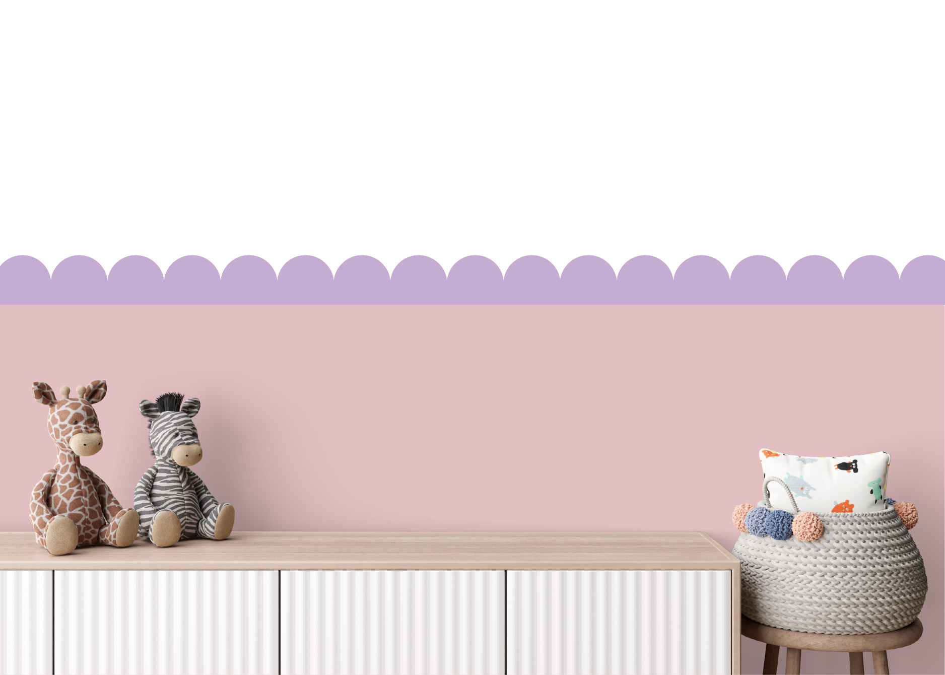 Scallop border | Stick on scallop edging | Scallop wall decals